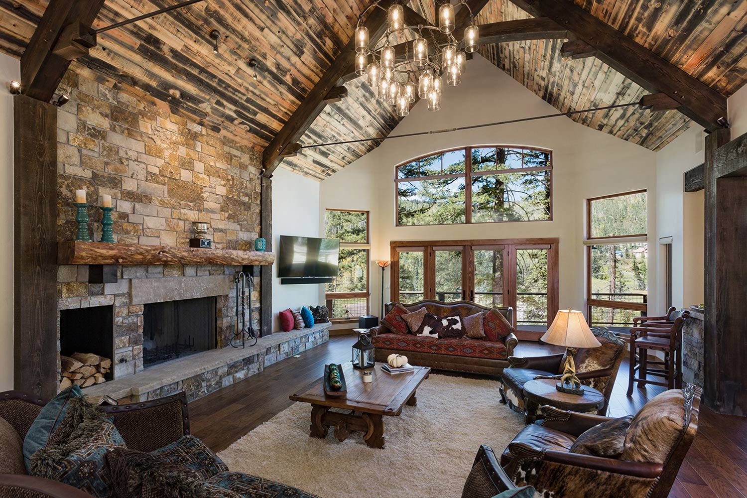 Purgatory-Great-Room - Colorado Timberframe