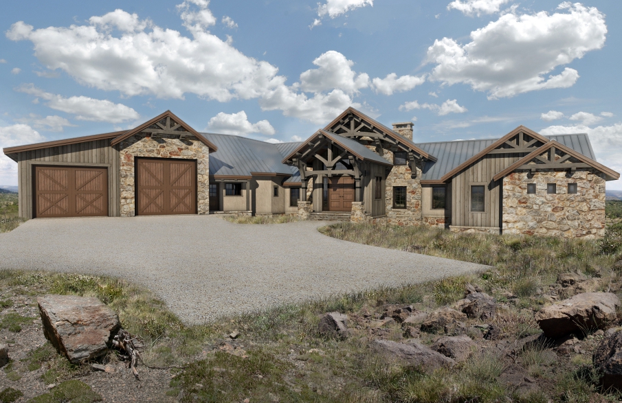 Hill Country Ranch Exterior - Colorado Timberframe