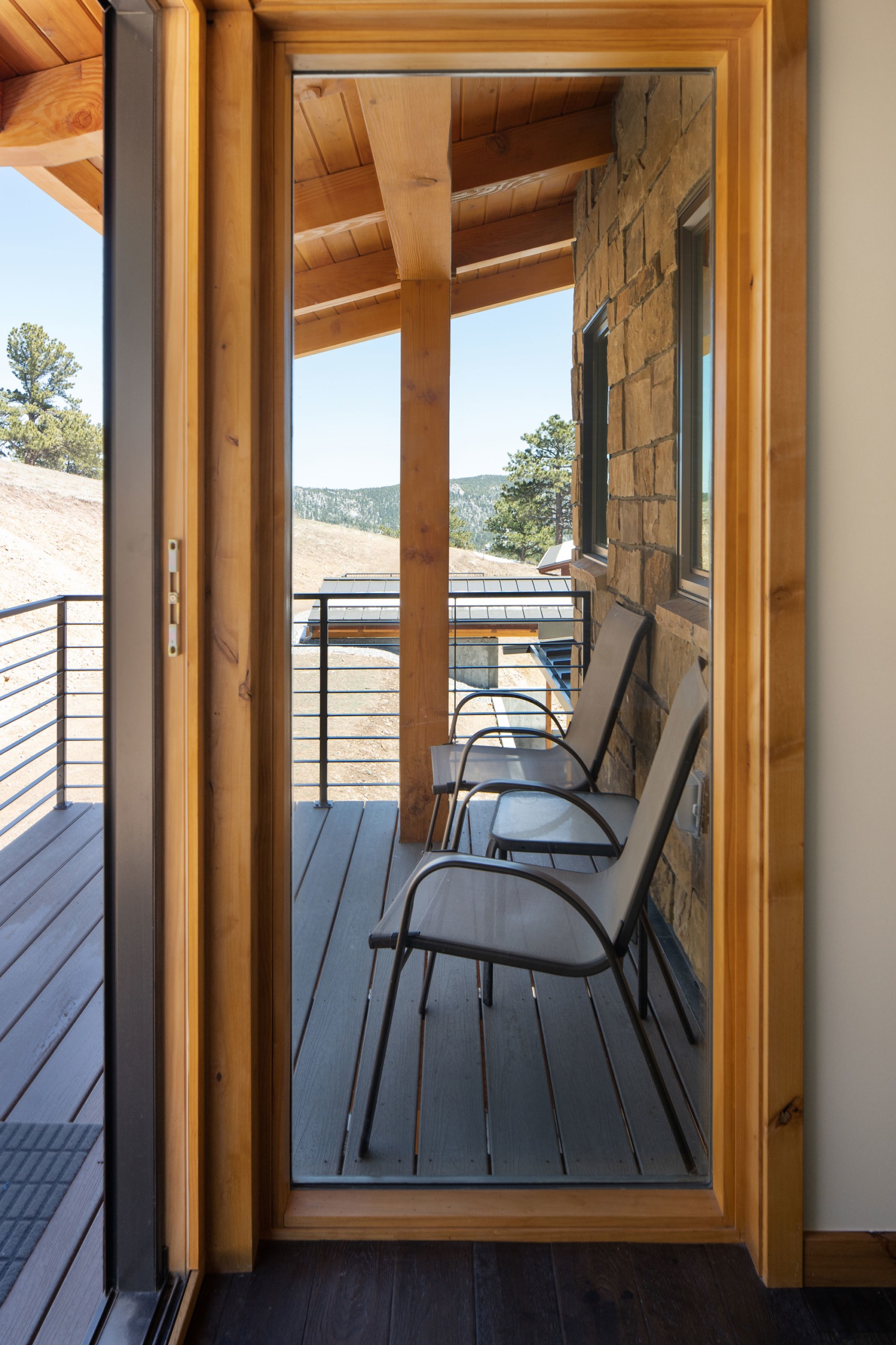 MagnoliaCornerstone-Upstairs-Balcony - Colorado Timberframe