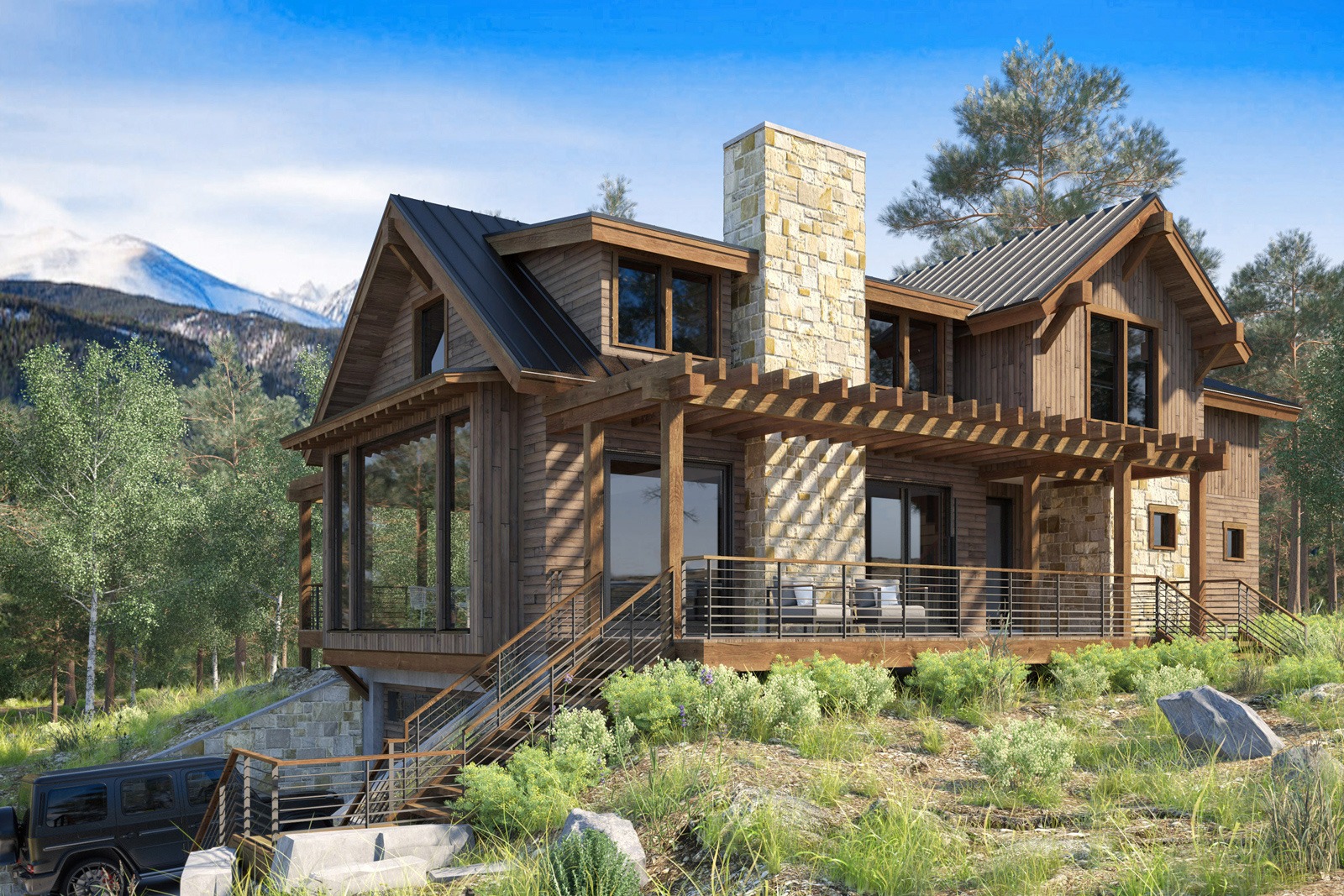 Aspen Glow | 3,325 sq. ft. - Colorado Timberframe
